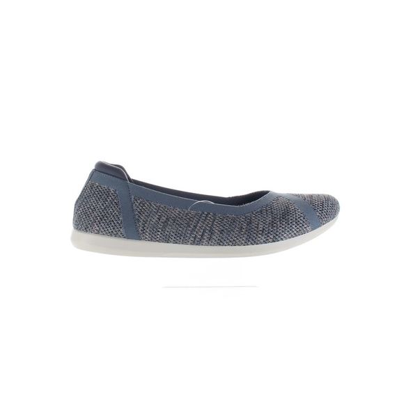 Clarks | Shoes | Clarks Womens Carly Wish Blue Grey Knit Ballet Flats ...